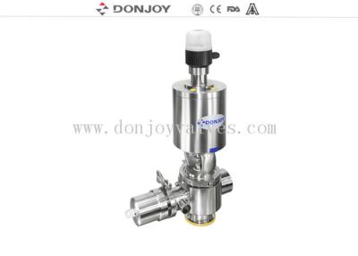 China 1'' - 4'' Pneumatic Aseptic Reversing Seat Valve with sideway control valve 316L for sale