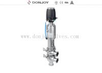 China 304 Pneumatic Divert Seat Valve 316L Stainless Steel Sanitary Reversing DN150 for sale