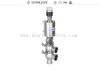 China Donjoy 316L  sanitary reversing seat valve  with pneumatic actuator  with control head C-TOP for sale