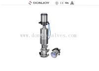 China 3A Hygienic Double Seat Mixing Proof Tank Bottom Valve For Food Beverage Processing for sale