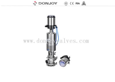 China 3A Hygienic Double Seat Mixing Proof Tank Bottom Valve For Food Beverage Processing for sale