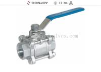 China Stainless steel 3pcs industrial full port Ball valve With  Female Thread for sale