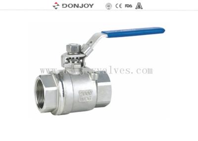 China SS304 2 Peice  Sanitary Ball Valve With manual plastic handle for sale