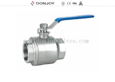 China 2 Peice Sanitary Ball Valve With ISO mound and handle , BSP Thread for sale