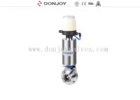China FDA Stainless steel 6 inch pneumatic butterfly valve sanitary grade for fluid control for sale