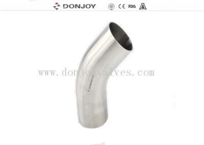China 2” BPE sanitary 45 degree welded Bend  mirror Polished for pharmacy for sale