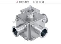 China T / L type Manual  Sanitary Ball Valve with  plastic handle for sale