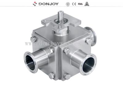 China T / L type Manual  Sanitary Ball Valve with  plastic handle for sale