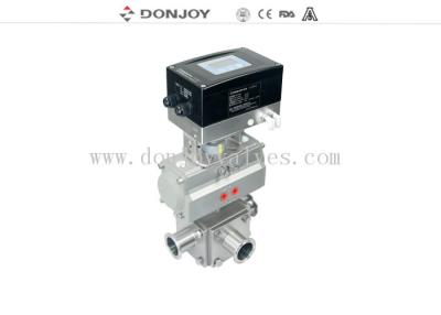 China Pneumatic  three-way Ball Valve with intelligent positioner IL-TOP for sale