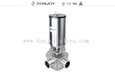 China PTFE Seal Welded L Port SS316L DN10 Sanitary Ball Valve for sale