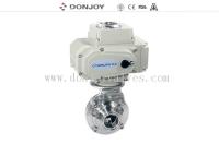 China 2 INCH 1.4301 butterfly Electric Sanitary Ball Valve with CIP clean function for sale