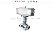 China Horizontal straight way Pnuematic  ball valve with thread Connection for sale