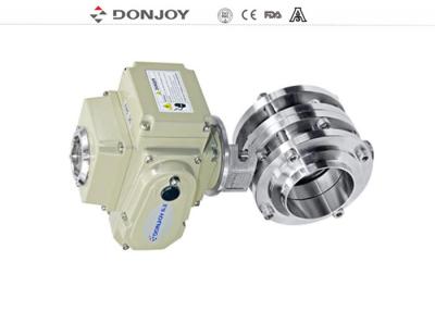China Hygenic SS304 316L Active Output AC220V Butterfly Valves for sale
