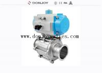 China Welded Beverage Aluminum Actuator 4 Inch BPE Ball Valve for sale