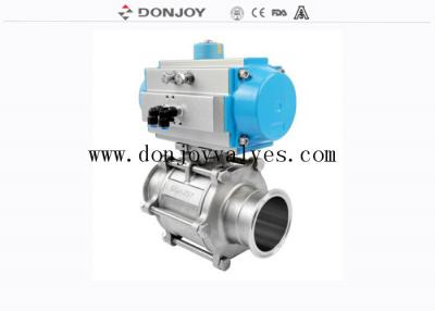 China Welded Beverage Aluminum Actuator 4 Inch BPE Ball Valve for sale