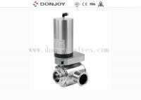 China Manual SS316L DN50 Pneumatic 3 Way Butterfly Valves for sale