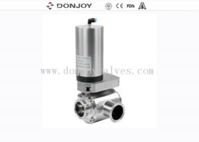 China Manual SS316L DN50 Pneumatic 3 Way Butterfly Valves for sale
