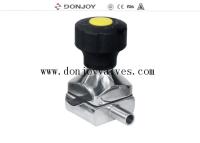 China DN6 Direct Way Weld Sanitary Diaphragm Valve With Plastic Handwheel for sale