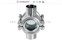 China Tube Sight Glass With Light / 4 Way Sight Glass With Weld End for sale