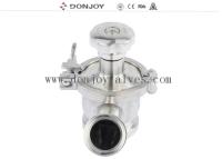 China SS316 Tri Clamp Sanitary Radial Tank Bottom Valve Pneumatic With PTFE Seal for sale