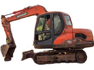China 8 Ton DX80 Used Doosan Excavator Second Hand Diggers Reverse Bucket for sale