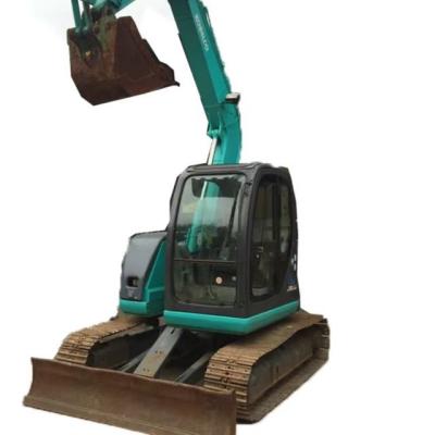 China 7.5 Ton Used Compact Excavators Flexible Kobelco Hydraulic Excavator SK75SR for sale