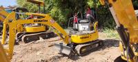 China Komatsu 3D67E-5 Engine Model Water Cooled KOMATSU PC18 Excavator With 0.04m3 Bucket Capacity for sale