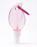 China Plastic 50ml Hand Sanitizer Bottle Keychain Hook Heart Shaped for sale