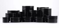 China Empty PET Plastic 120ml Cosmetic Jar Black For Cream Packaging for sale