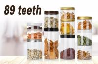 China Cosmetic Transparent PET Plastic 300g Cream Jar With Black Lid for sale