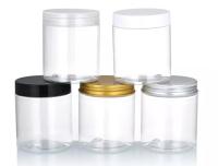 China 30ml 80ml 100ml 120ml 150ml Clear PET Plastic Jar With Black Lid Food Grade for sale