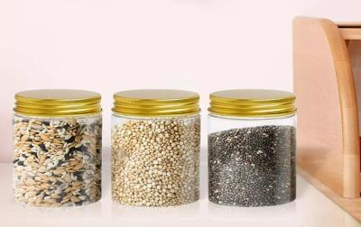 China White Black Amber Wide Mouth Plastic Jar With Aluminum Lid 60ml 100ml 200ml for sale