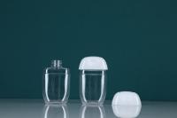 China PET flat clear plastic hand soap bottle with cap,Airless Pump Bottle With Snap Lotion Pump ,Travel Kit Bottle for sale