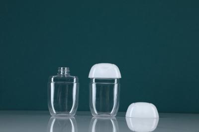 China PET flat clear plastic hand soap bottle with cap,Airless Pump Bottle With Snap Lotion Pump ,Travel Kit Bottle for sale