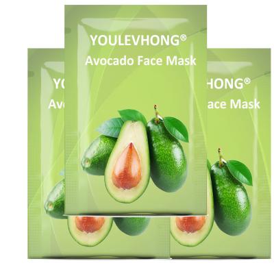 China Fresh and Nourishing Avocado Sheet Mask for Unisex Face Moisturizing and Brightening Formula for sale