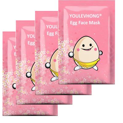 China Hydrating Egg Face Mask Sheet with Egg Extract Hyaluronic Acid ISO/GMP Certified for sale