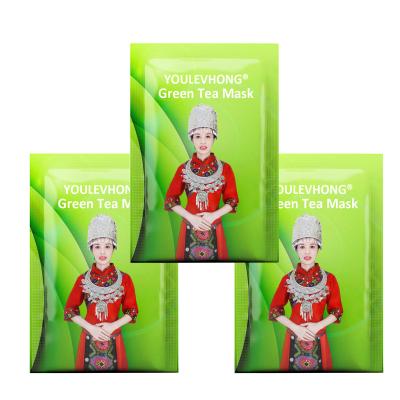 China Nourishing Green Tea Sheet Mask for All Skin Types Hydrating and Soothing Lightweight Gel Texture for sale