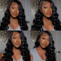 China Luxurious Human Hair Extension with 130% Density Loose Wave Curly Wigs for sale
