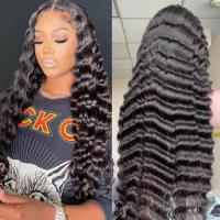 China Human Hair Extensions for Long Lasting Style Deep Curly Frontal Wig for sale