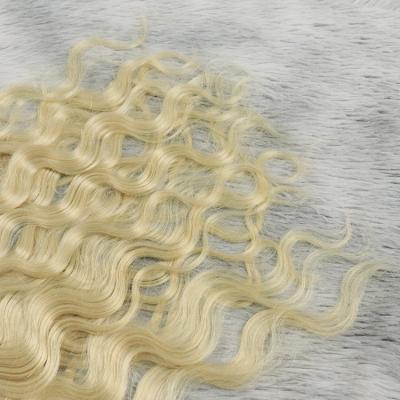 China 8A-10A Grade Swiss French Lace Wig Extensions 16 Inch Clip In Extensions 613 for sale