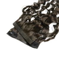 China Long Lasting Human Hair Extensions With 150% Density Deep Wave Curly Bob  Pu Clip In Hair Seamless Wigs for sale