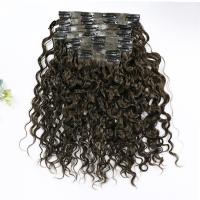 China Long Lasting Human Hair Extensions With 150% Density Deep Wave Curly Bob  Pu Clip In Hair Seamless Wigs for sale
