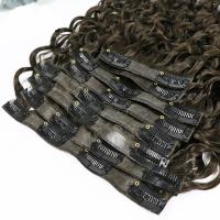 China Long Lasting Human Hair Extensions With 150% Density Deep Wave Curly Bob  Pu Clip In Hair Seamless Wigs for sale