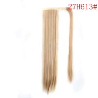 China Easy Maintenance Human Hair Extensions Long Human Hair Velcro Ponytail for sale