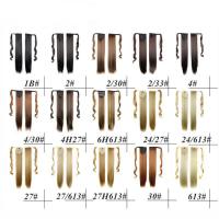 China Easy Maintenance Human Hair Extensions Long Human Hair Velcro Ponytail for sale