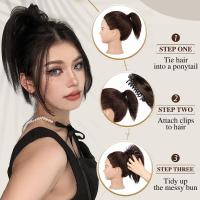 China High Braided Ponytail Weave Human Hair Extension Medium Cap Size Can Be Styled Dyed And Permed for sale