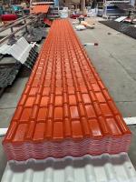 China 1040mm Width Synthetic Resin Roof Tile Asa Coated Pvc Material Spanish Style for sale