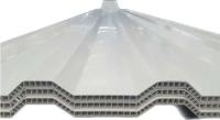 China Corrugated PVC Twin Wall Hollow Roof Sheet 10mm Thickness For Wall Cladding Chemical Plant for sale
