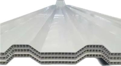 China Corrugated PVC Twin Wall Hollow Roof Sheet 10mm Thickness For Wall Cladding Chemical Plant for sale
