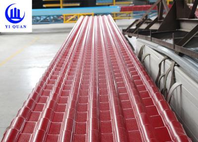 China Corrugated Plastic ASA Spanish Style Roof Tiles Long Lifespan 3.0mm Thickness for sale